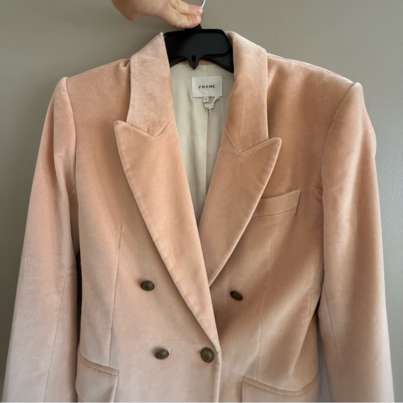 Frame Denim | Jackets & Coats | Frame Doublebreasted Cottonblend Velvet ...
